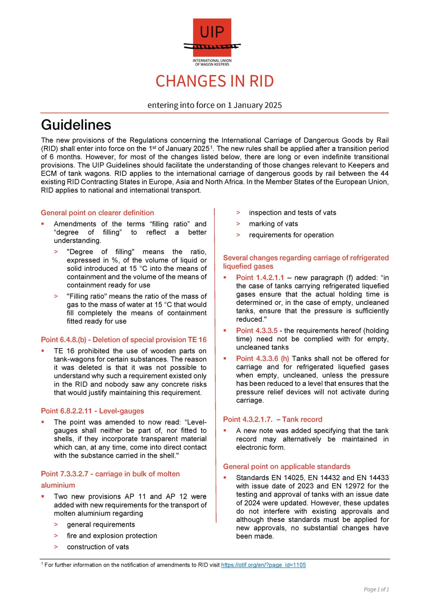 #UIP 🚆 Cambios en RID 2025 @OTIF_COTIF – DGSA.es